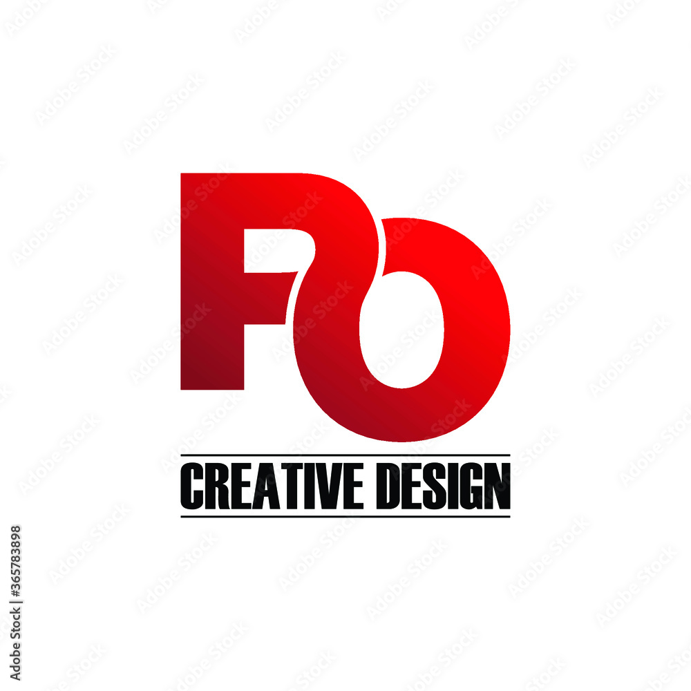 Letter PO simple logo icon design vector Stock Vector | Adobe Stock
