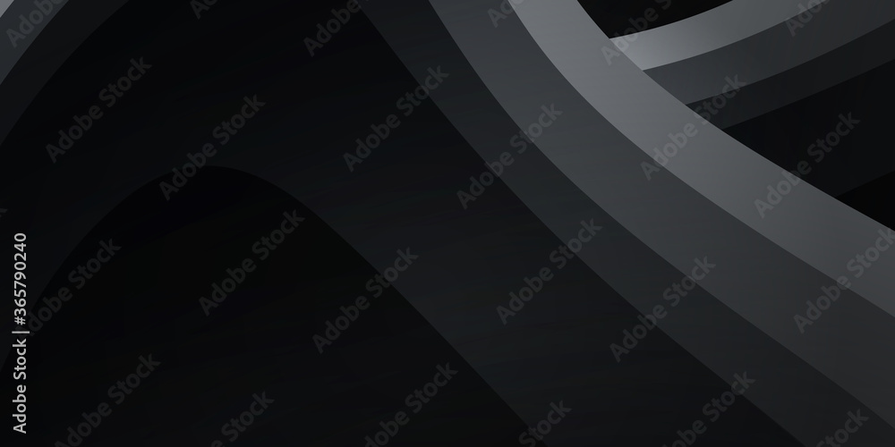 Abstract template black 3d curve wave geometric diagonal with metal ...