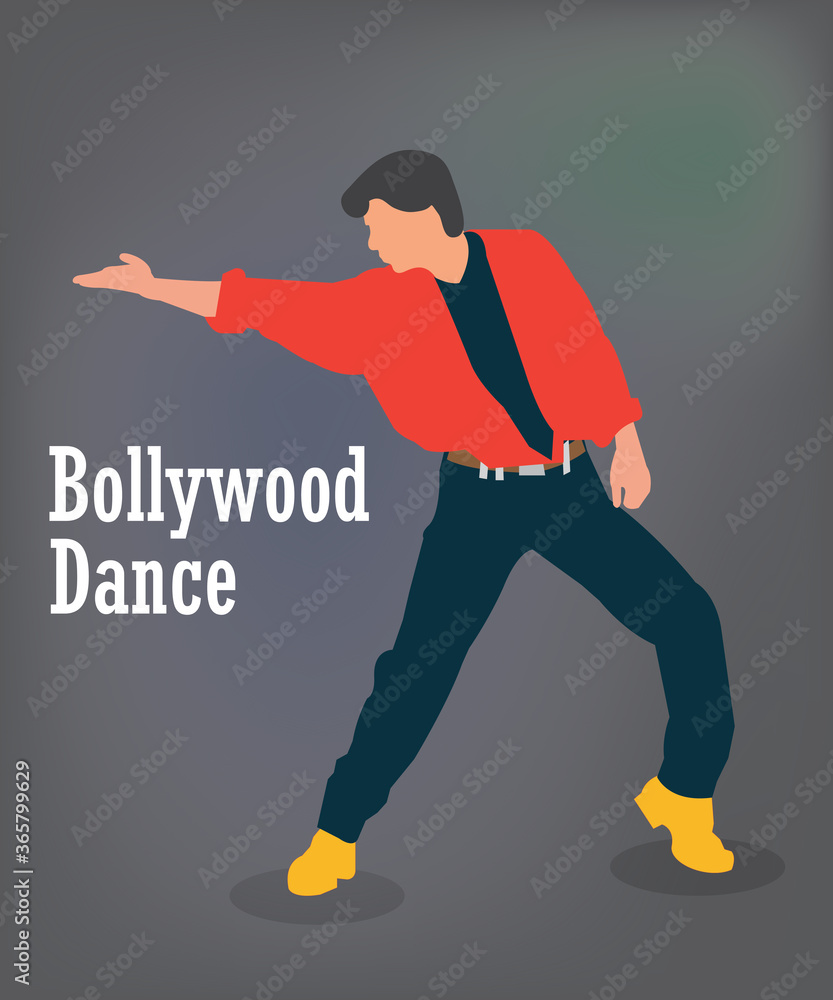 Vector artwork of an Indian actor performing a bollywood style dance ...