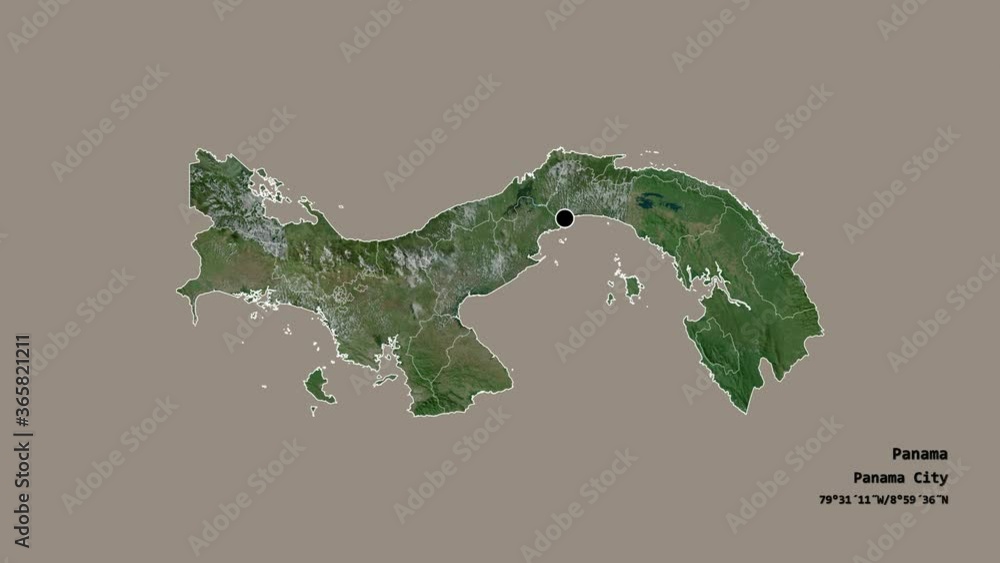 Emberá, indigenous territory of Panama, with its capital, localized ...