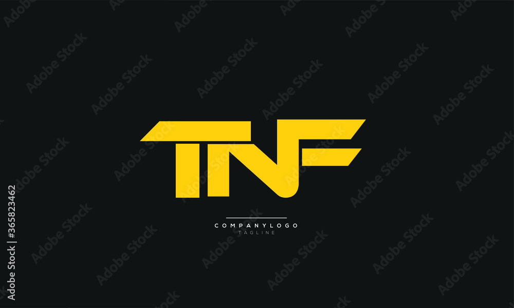 TNF Letter Logo Alphabet Design Icon Vector Symbol Stock Vector | Adobe ...