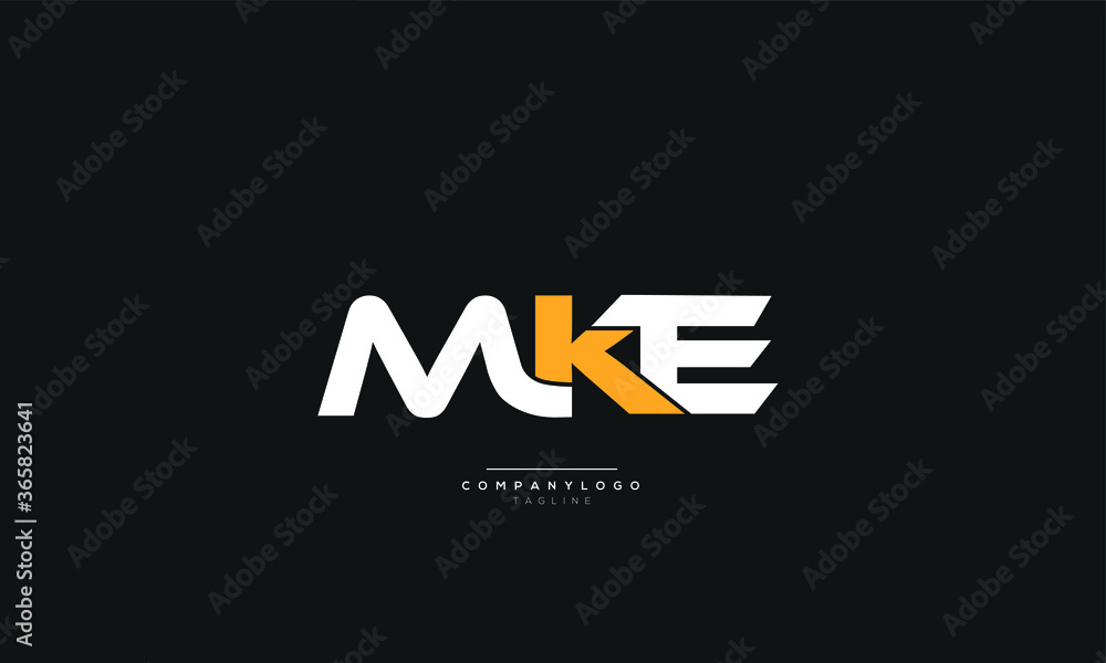 MKE Letter Logo Alphabet Design Icon Vector Symbol Stock Vector | Adobe ...