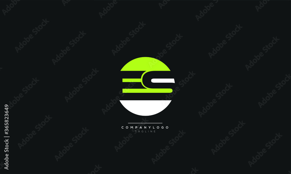 ES Letter Logo Alphabet Design Icon Vector Symbol Stock Vector | Adobe ...