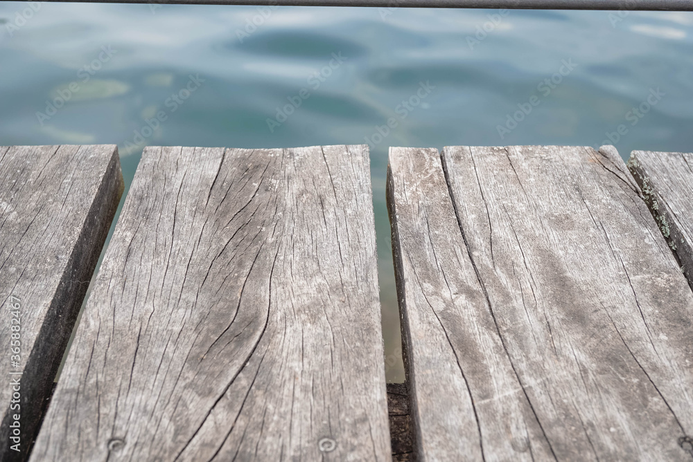 Holzbretter als Steg auf dem Main in Miltenberg Stock Photo | Adobe Stock