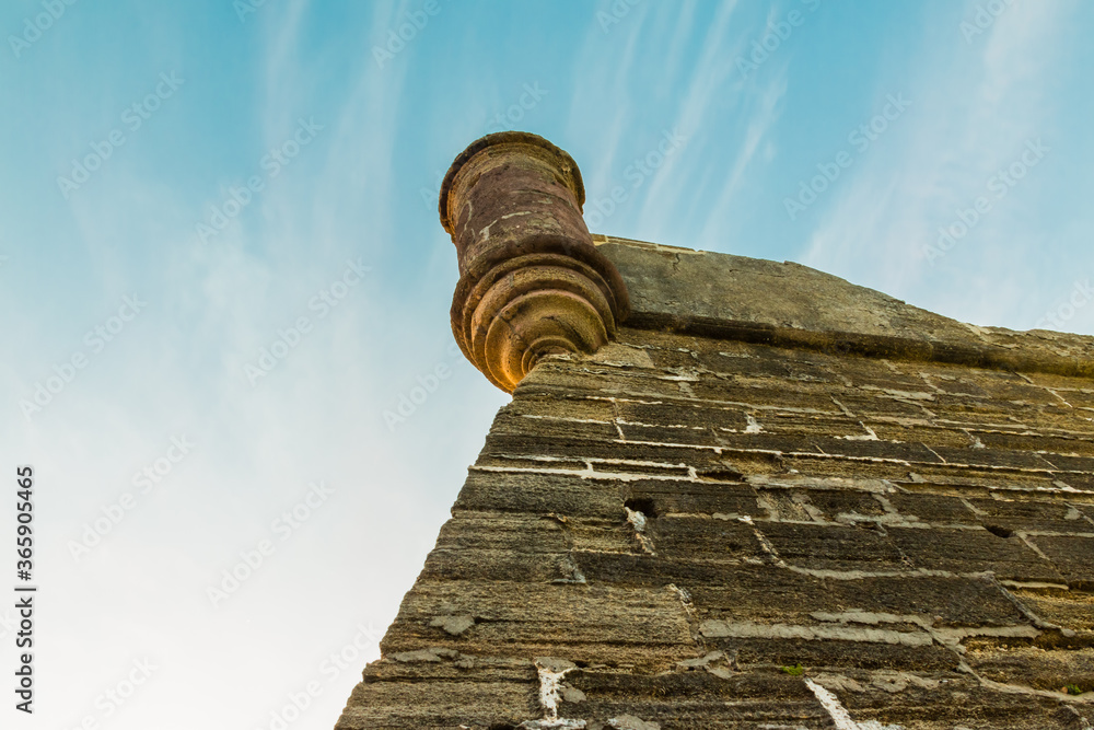 Sentry Box on the Bastion of The Spanish Built Castillo de San Marcos ...