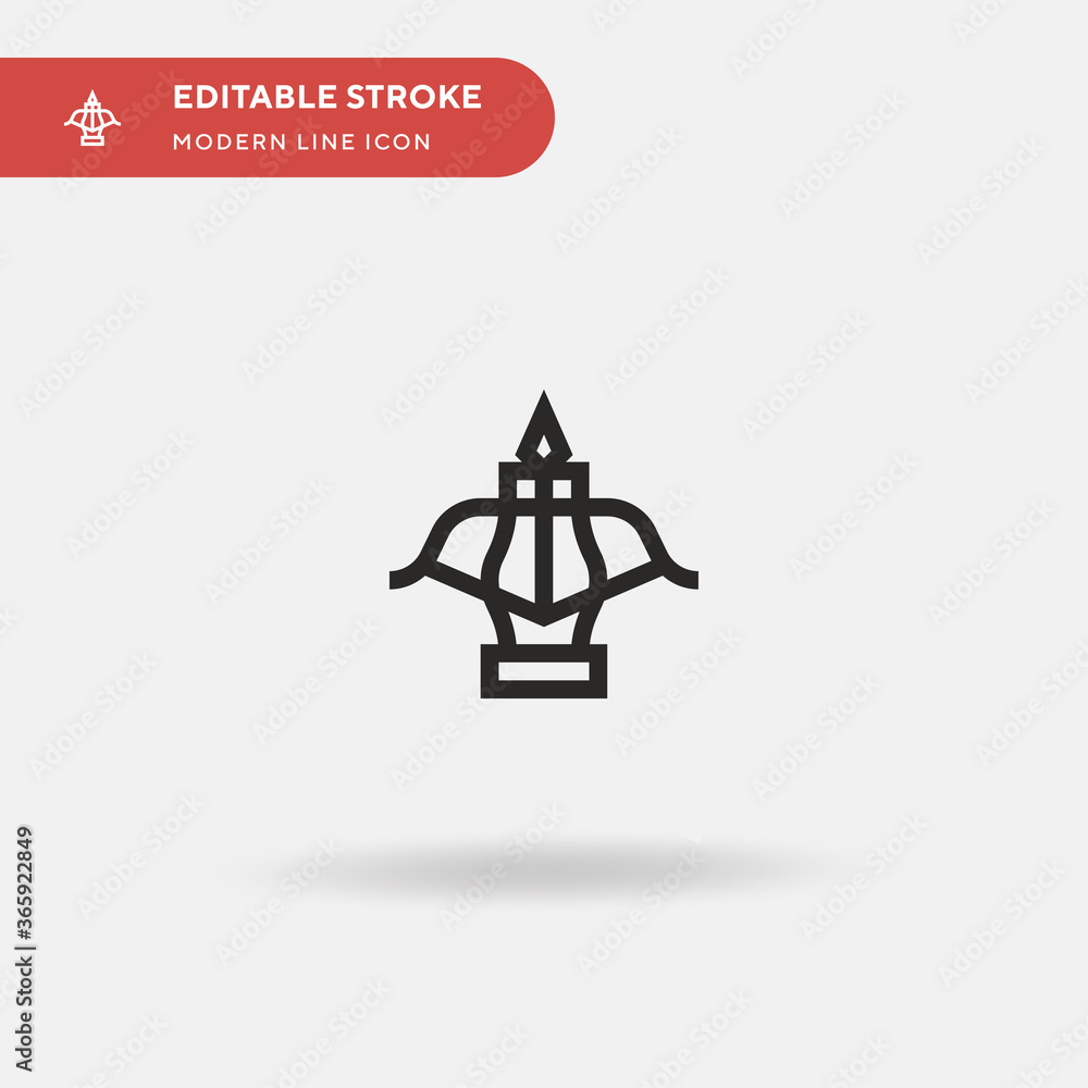 Crossbow Simple vector icon. Illustration symbol design template for ...