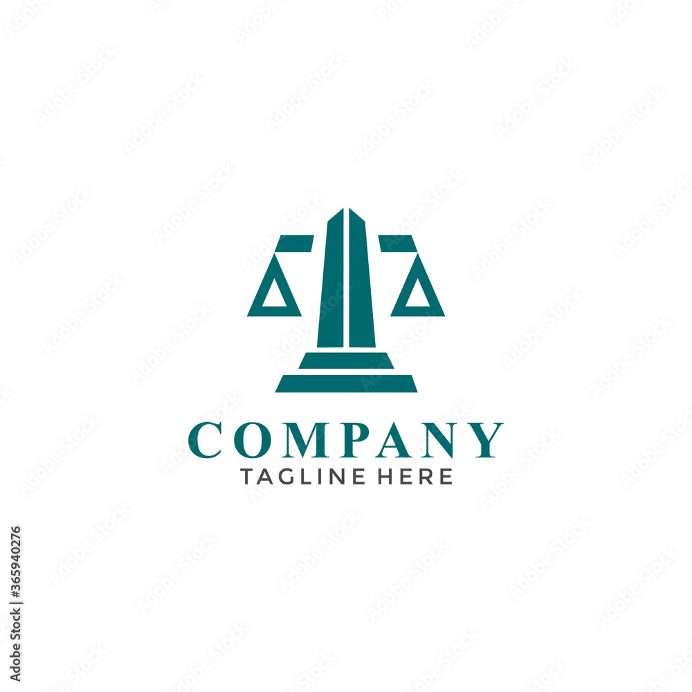 simple Law firm logo icon vector design. Universal legal, lawyer ...