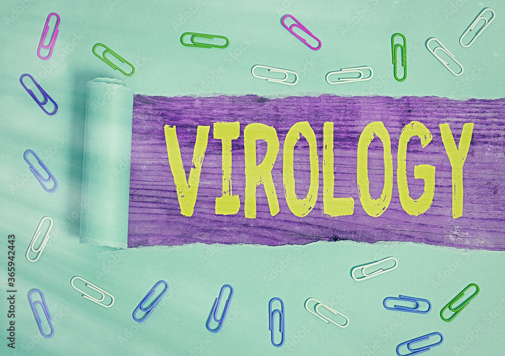 Handwriting text Virology. Conceptual photo branch of science dealing ...