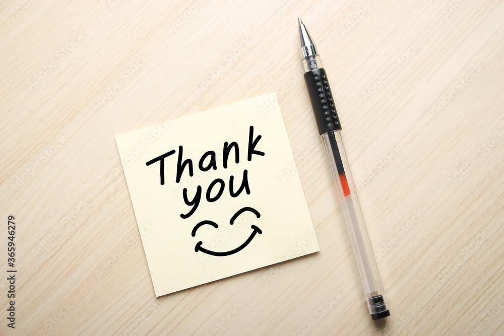 Thank You Concept On Sticky Note Stock Photo | Adobe Stock