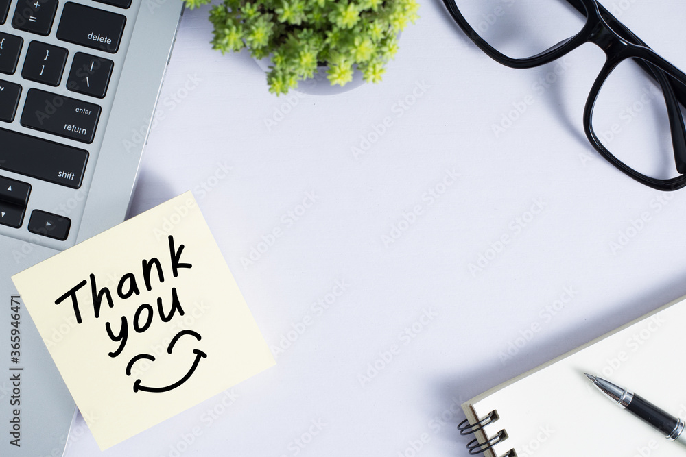 Thank You Concept On Sticky Note Stock Photo | Adobe Stock