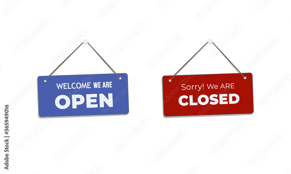 We are open-close signs Stock Vector | Adobe Stock