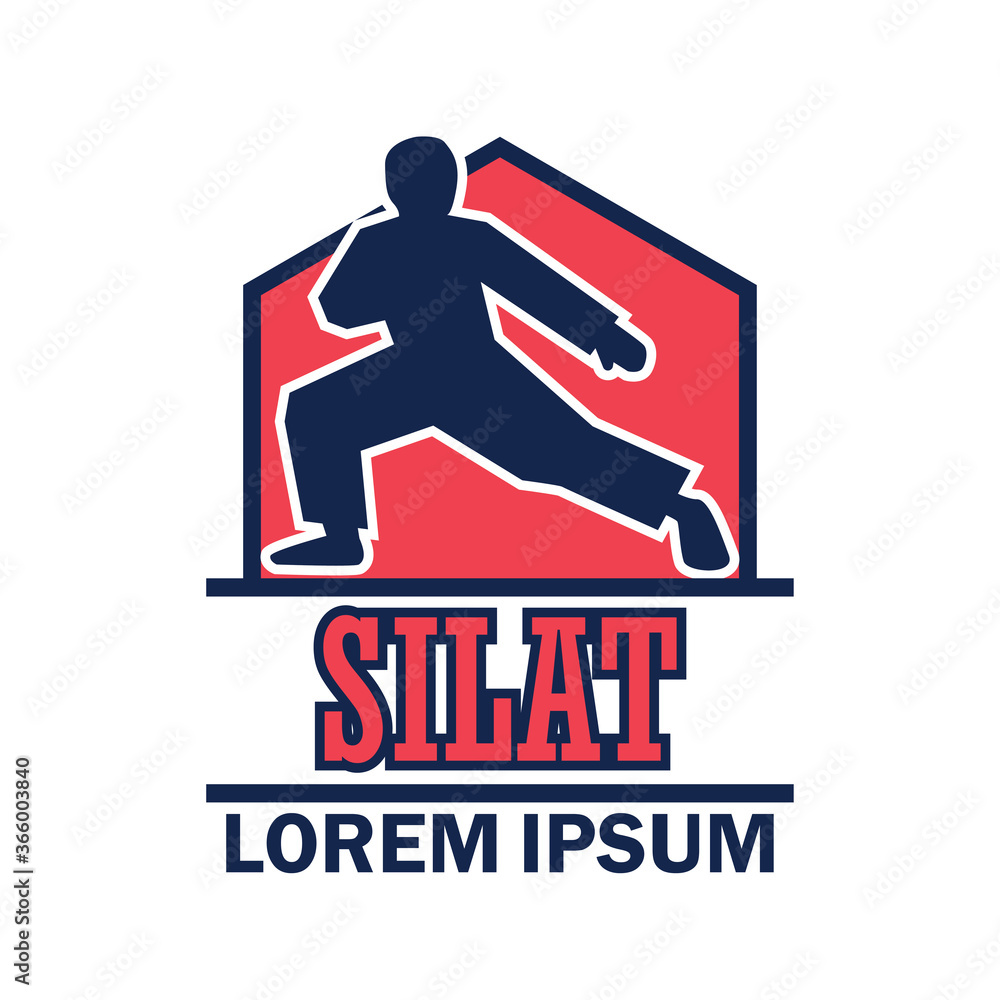 silat martial logo with text space for your slogan tag line, vector ...