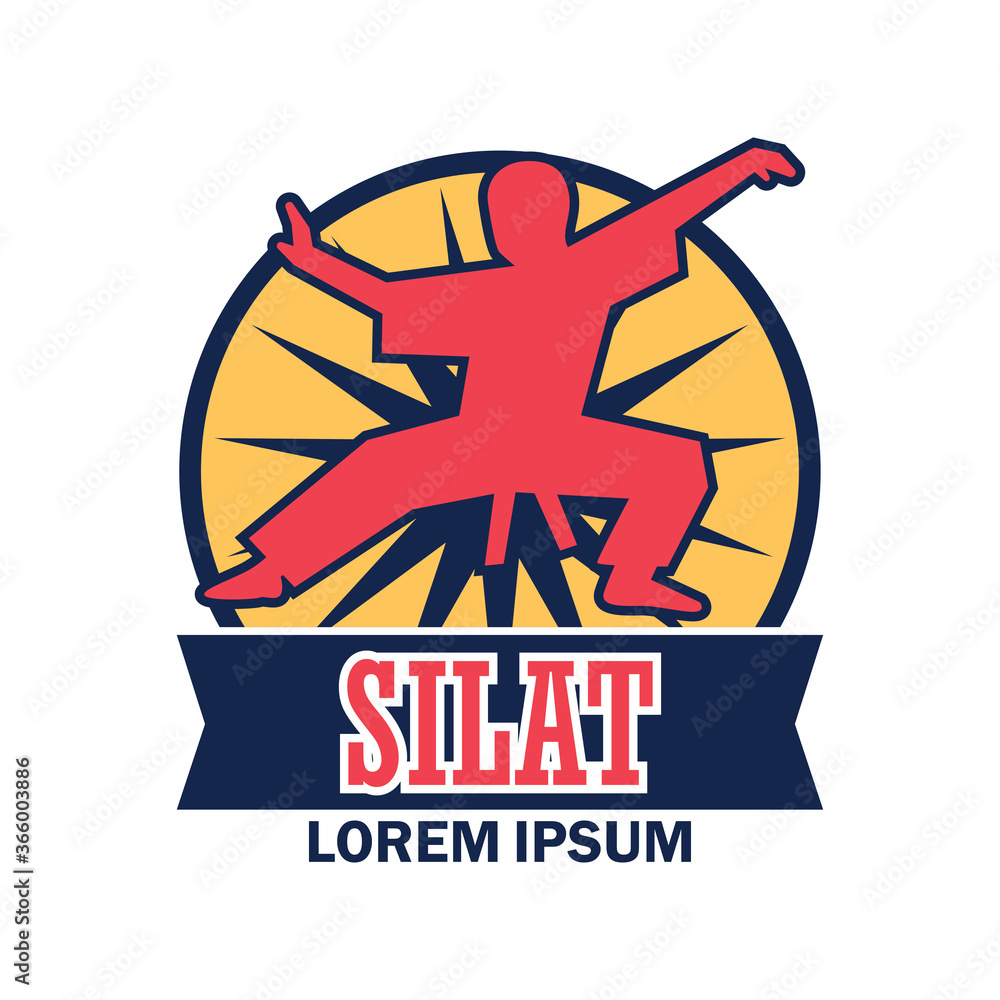 silat martial logo with text space for your slogan tag line, vector ...
