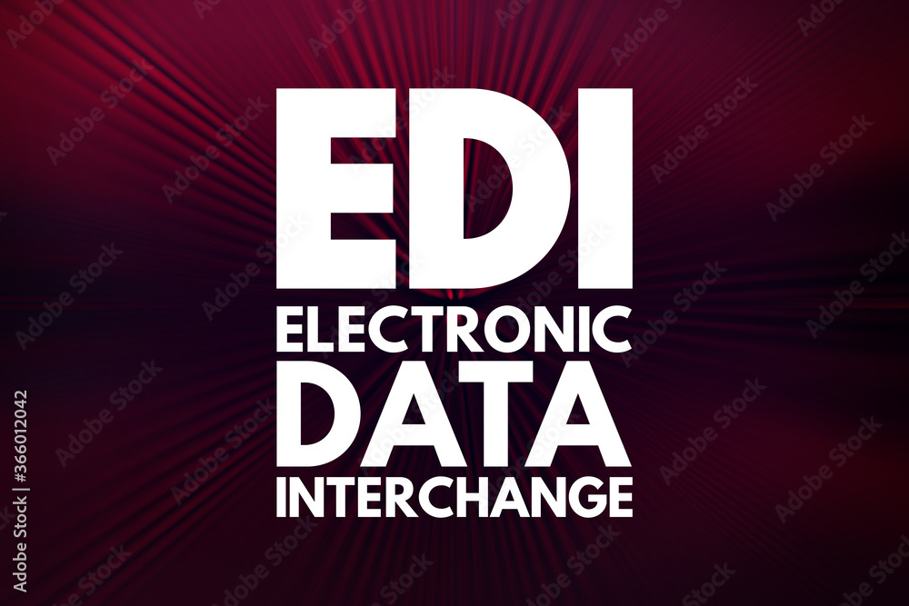 EDI - Electronic Data Interchange acronym, technology concept ...