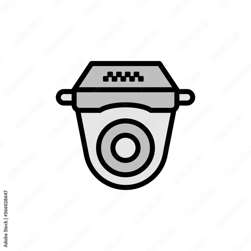 Cctv, camera icon. Simple color with outline vector elements of taxi ...