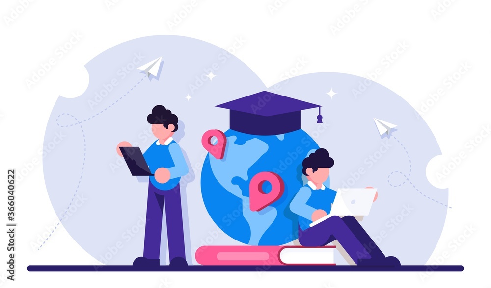 International Students Studying Clip Art