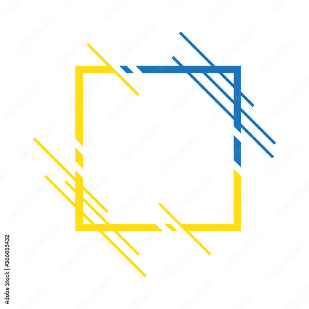 Abstract border frame design. Simple vector isolated on white ...