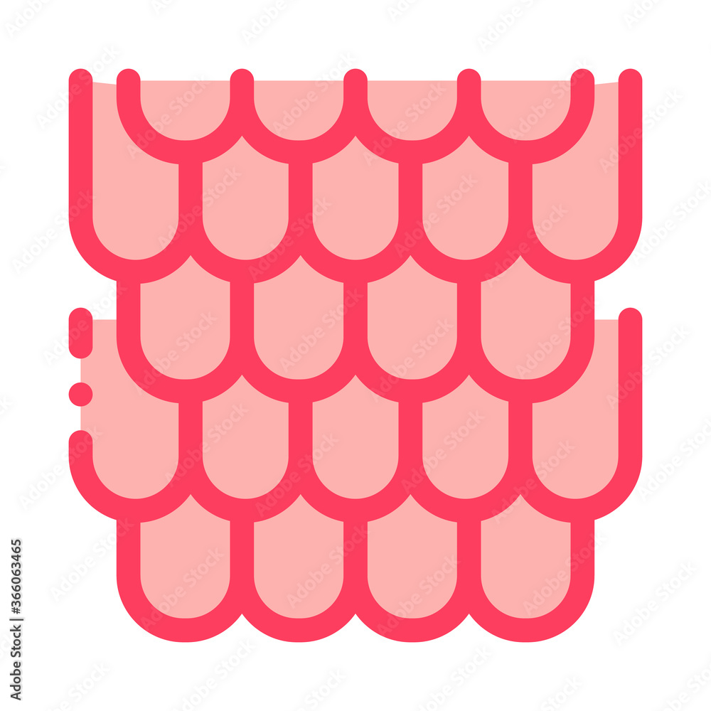 shingles roof icon vector. shingles roof sign. color symbol ...