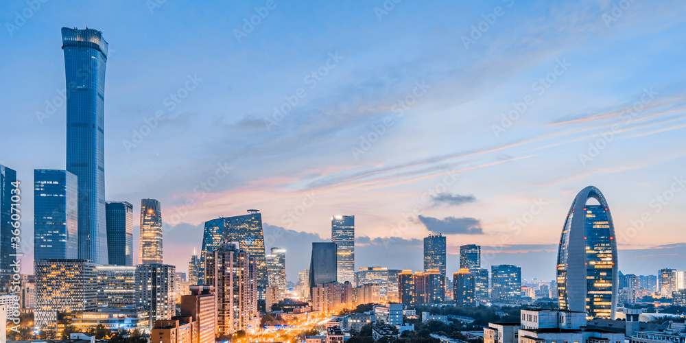 Beijing Skyline At Night