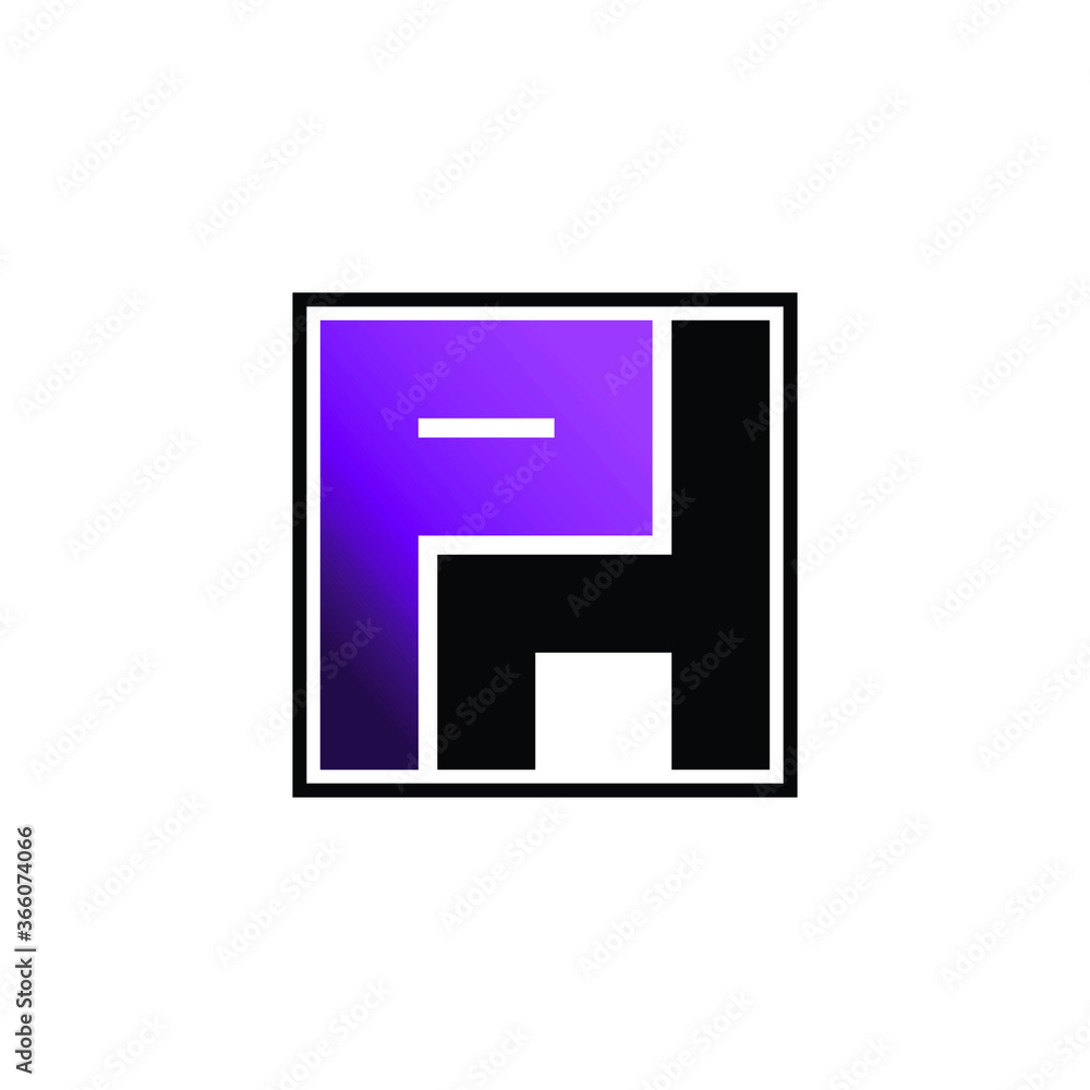 Letter PH monogram simple logo design vector Stock Vector | Adobe Stock