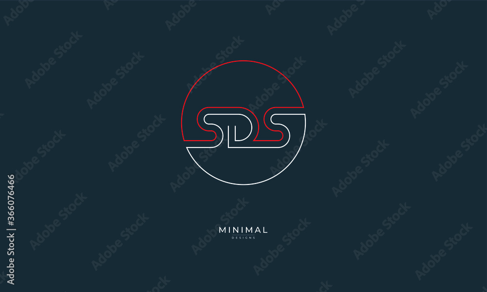 Alphabet letter icon logo SDS Stock Vector | Adobe Stock