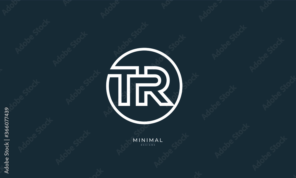 Alphabet letter icon logo TR Stock Vector | Adobe Stock