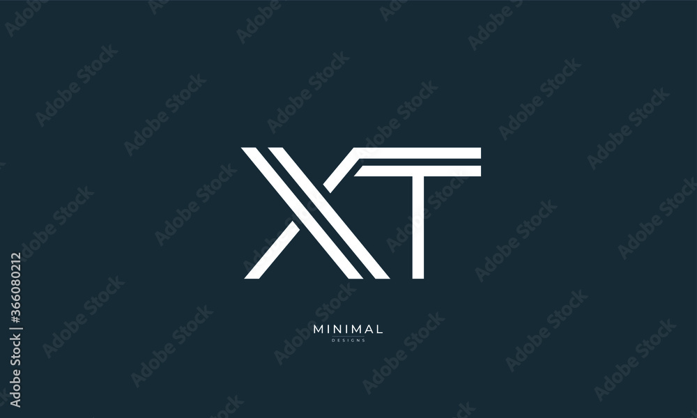 Alphabet letter icon logo XT Stock Vector | Adobe Stock