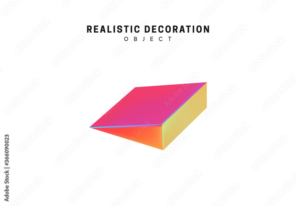 sharp conical pyramidal shape geometric elements Realistic shape 3d ...