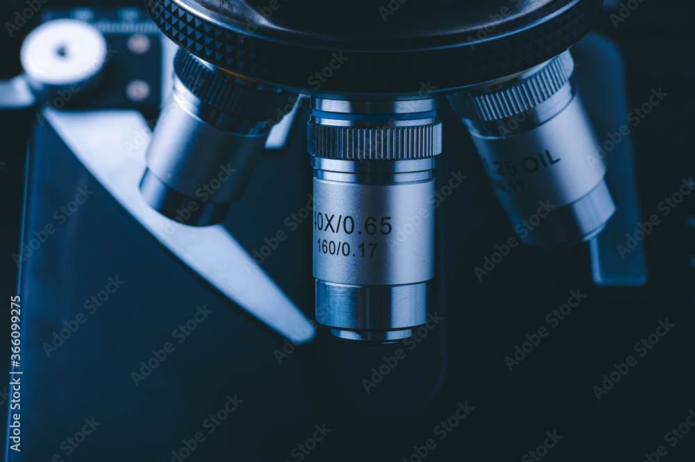 The concept of modern medical laboratory equipment, close up of ...
