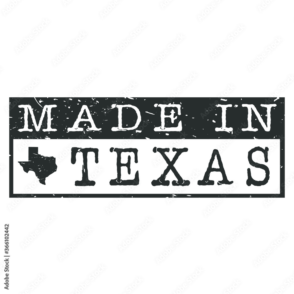 Made In Texas. Stamp Rectangle Map. Logo Icon Symbol. Design ...