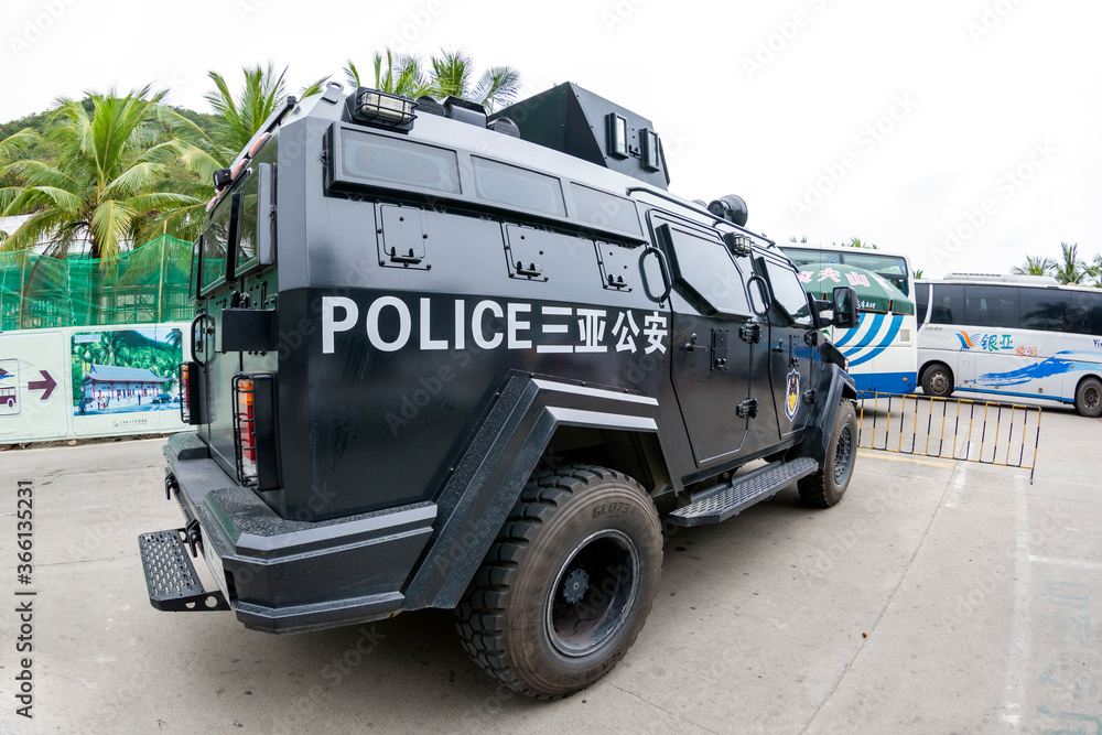 China, Hainan Island, Sanya bay - December 2, 2018: Sanya citi, New ...