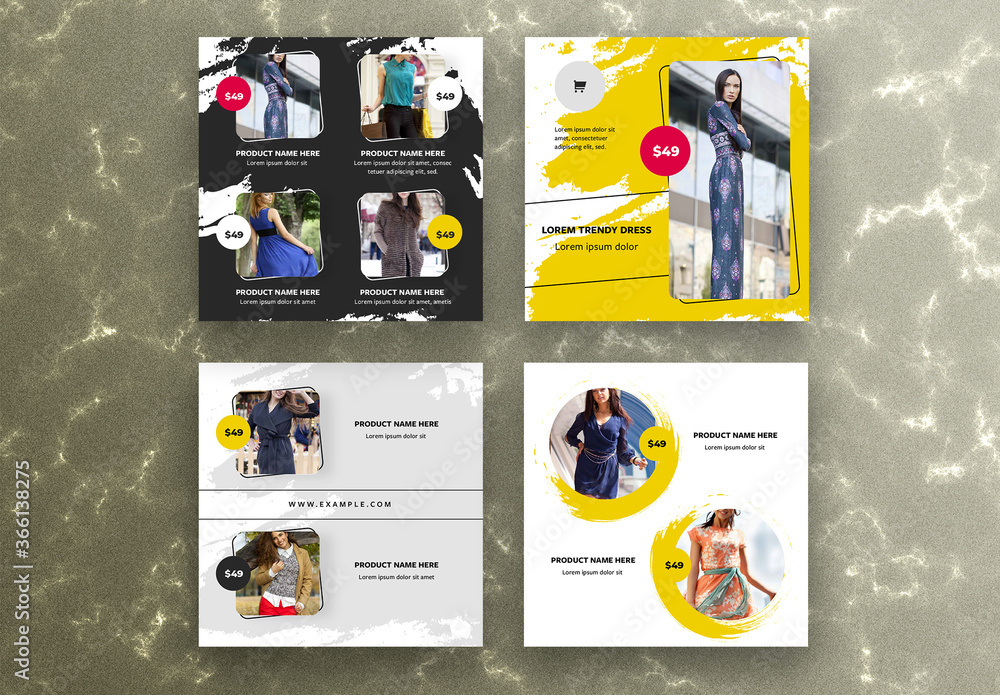 Online Product Social Media Post Layouts Stock Template | Adobe Stock