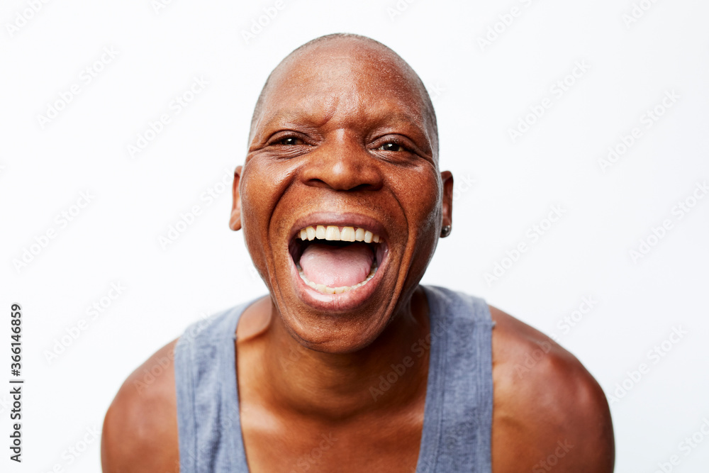 Black man screaming Stock Photo | Adobe Stock