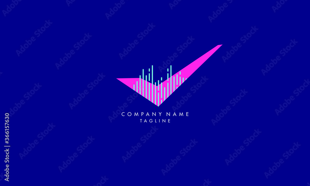 Unique and elegant Check Music Logo, Dj music check, sound check mark ...