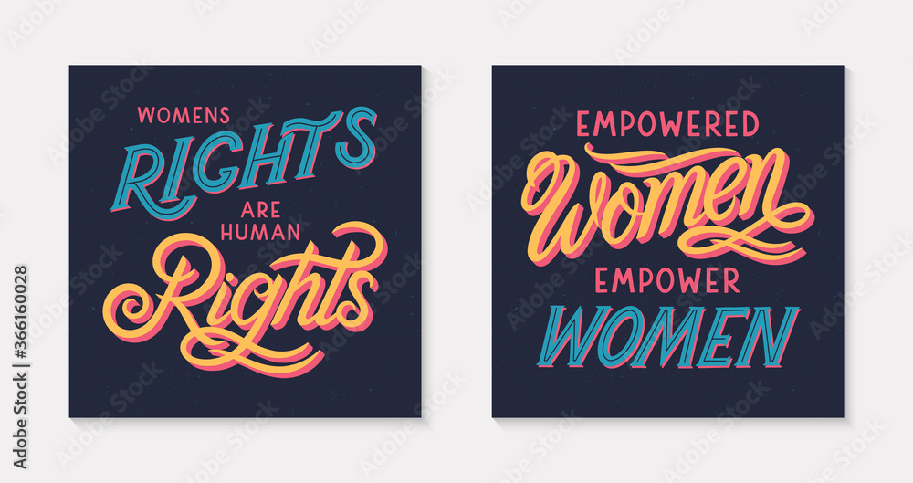 Set of girl power.vector illustrations,print for t shirts,posters,cards ...