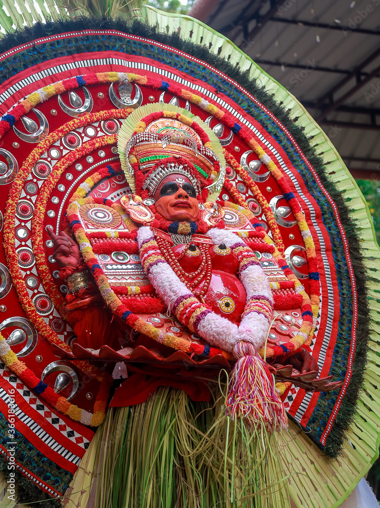 image of representation of god known as theyyam in Hindu culture from ...
