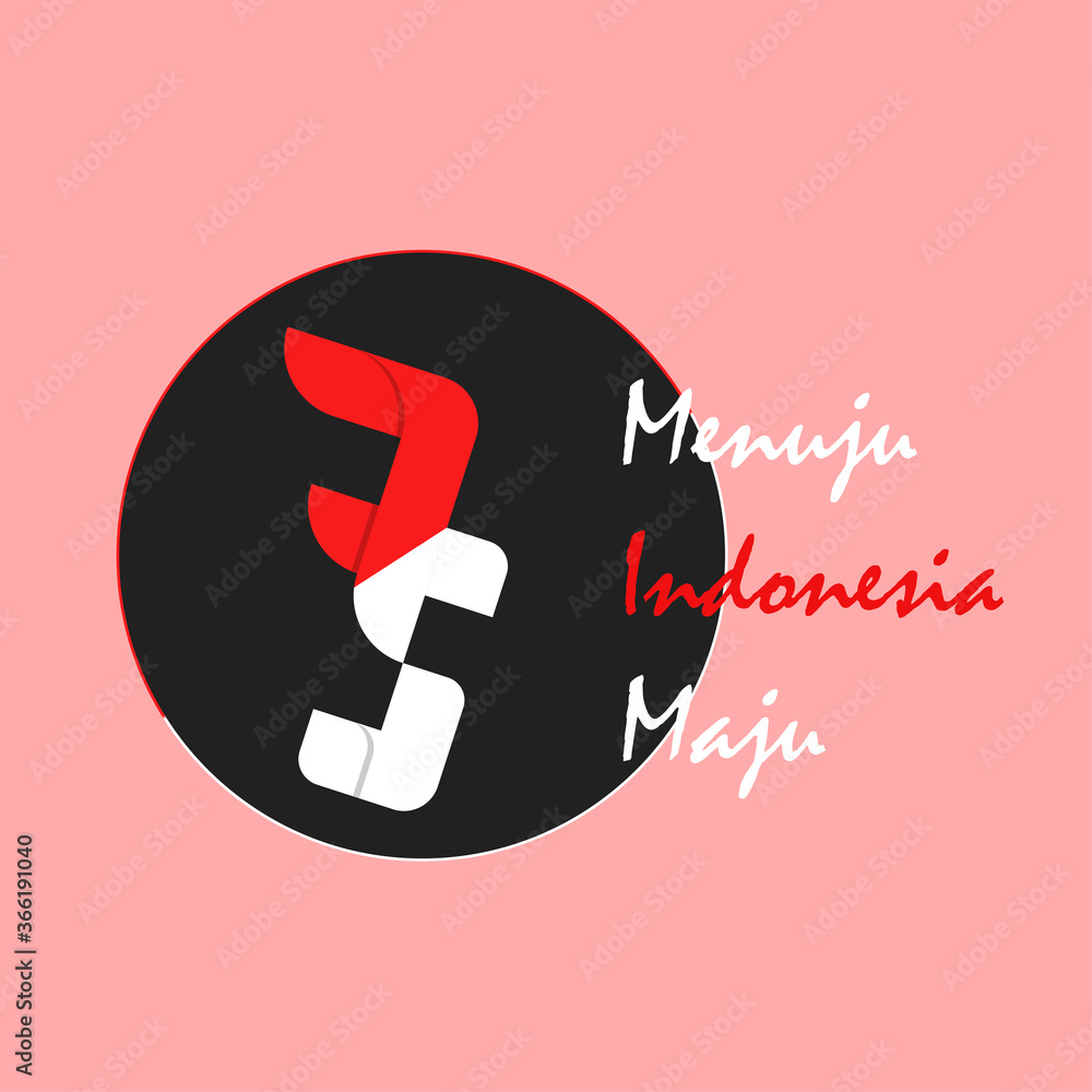 vector of 75th indonesia independence day. 75th anniversary of the ...