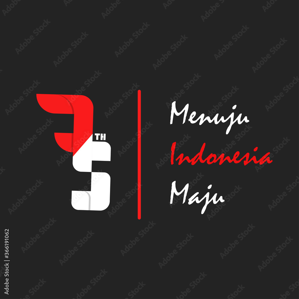 vector of 75th indonesia independence day. 75th anniversary of the ...