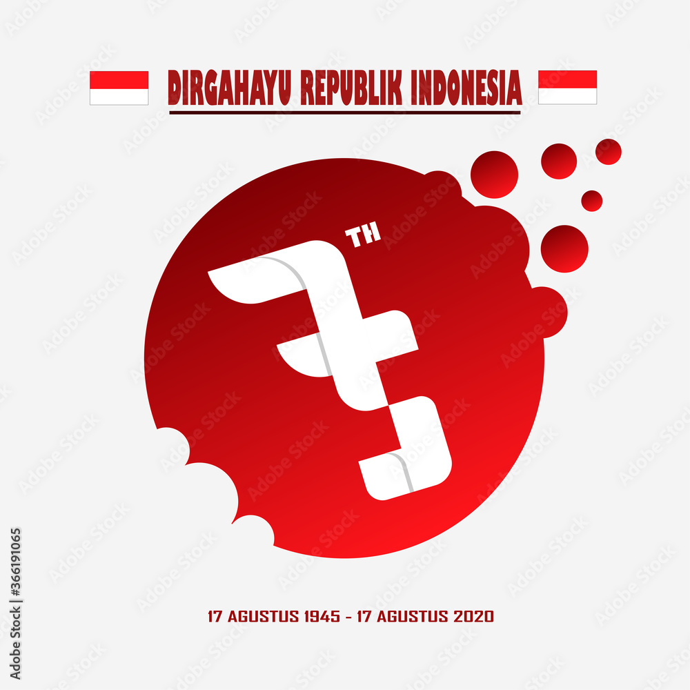 vector of 75th indonesia independence day. 75th anniversary of the ...