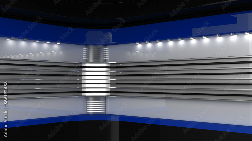 Tv Studio. Backdrop for TV shows. TV on wall. News studio. The perfect ...
