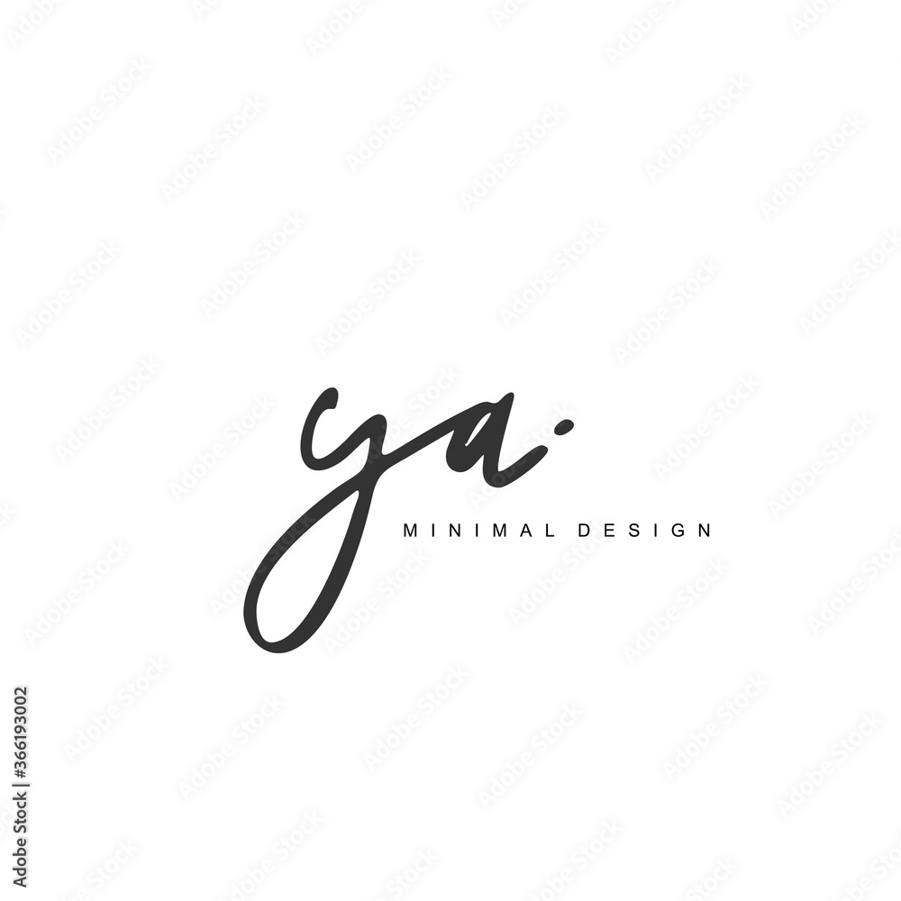 G W GW Initial handwriting or handwritten logo for identity. Logo with ...