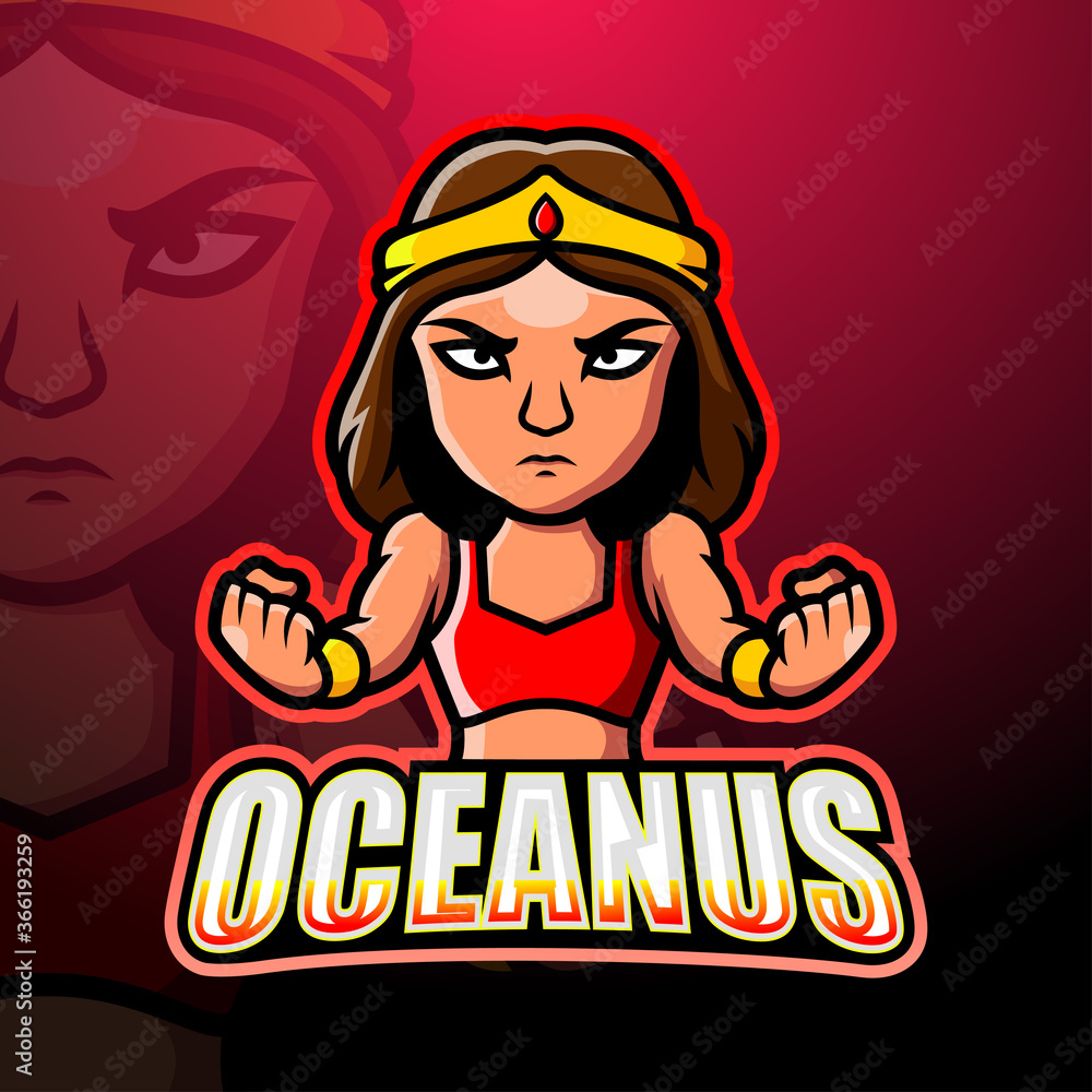 Oceanus mascot esport logo design Stock Vector | Adobe Stock