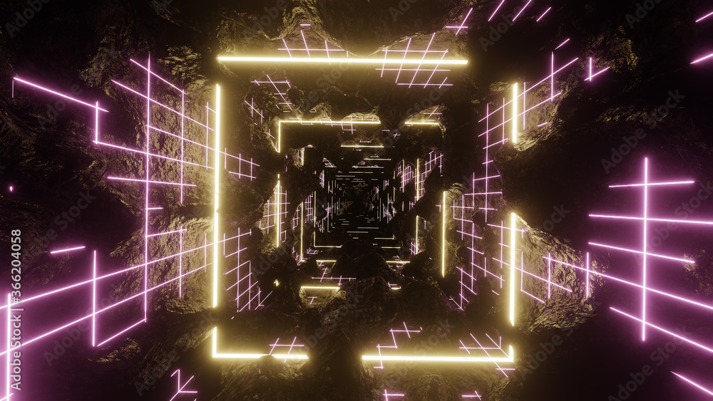 3D illustration Background for advertising and wallpaper in 80s retro ...