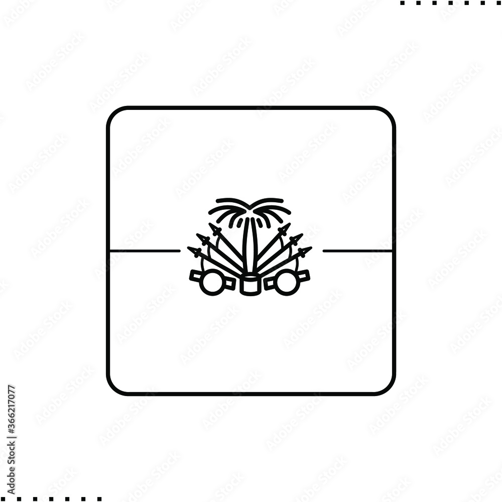 Haitian Flag Outline