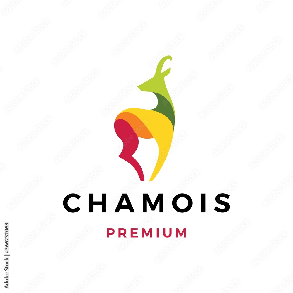 chamois logo vector icon illustration Stock Vector | Adobe Stock