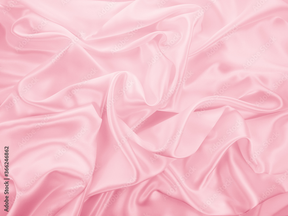 Beautiful elegant wavy light pink satin silk luxury cloth fabric ...