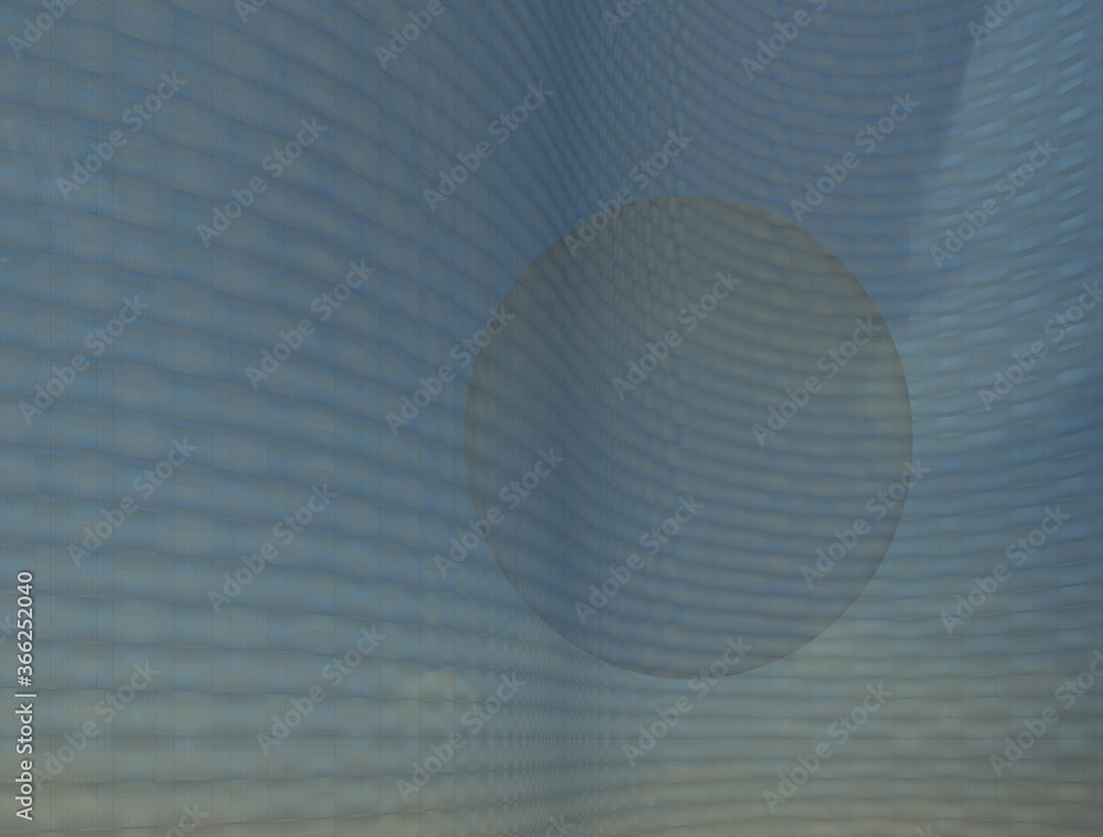 Gravity space distortion 3D illustration. Extraterrestrial planet ...