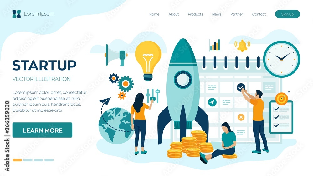 Startup business project launch. Idea through planning and strategy ...