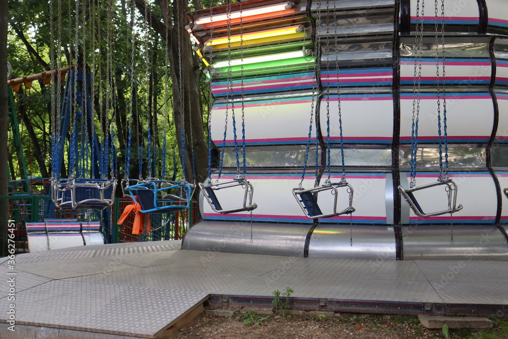 extreme carousel with empty seats view Stock Photo | Adobe Stock