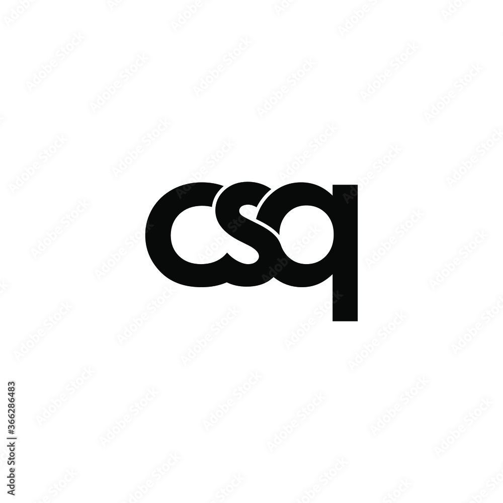 csq letter original monogram logo design Stock Vector | Adobe Stock